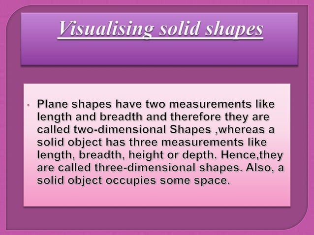 Visualising solid shapes | PPT