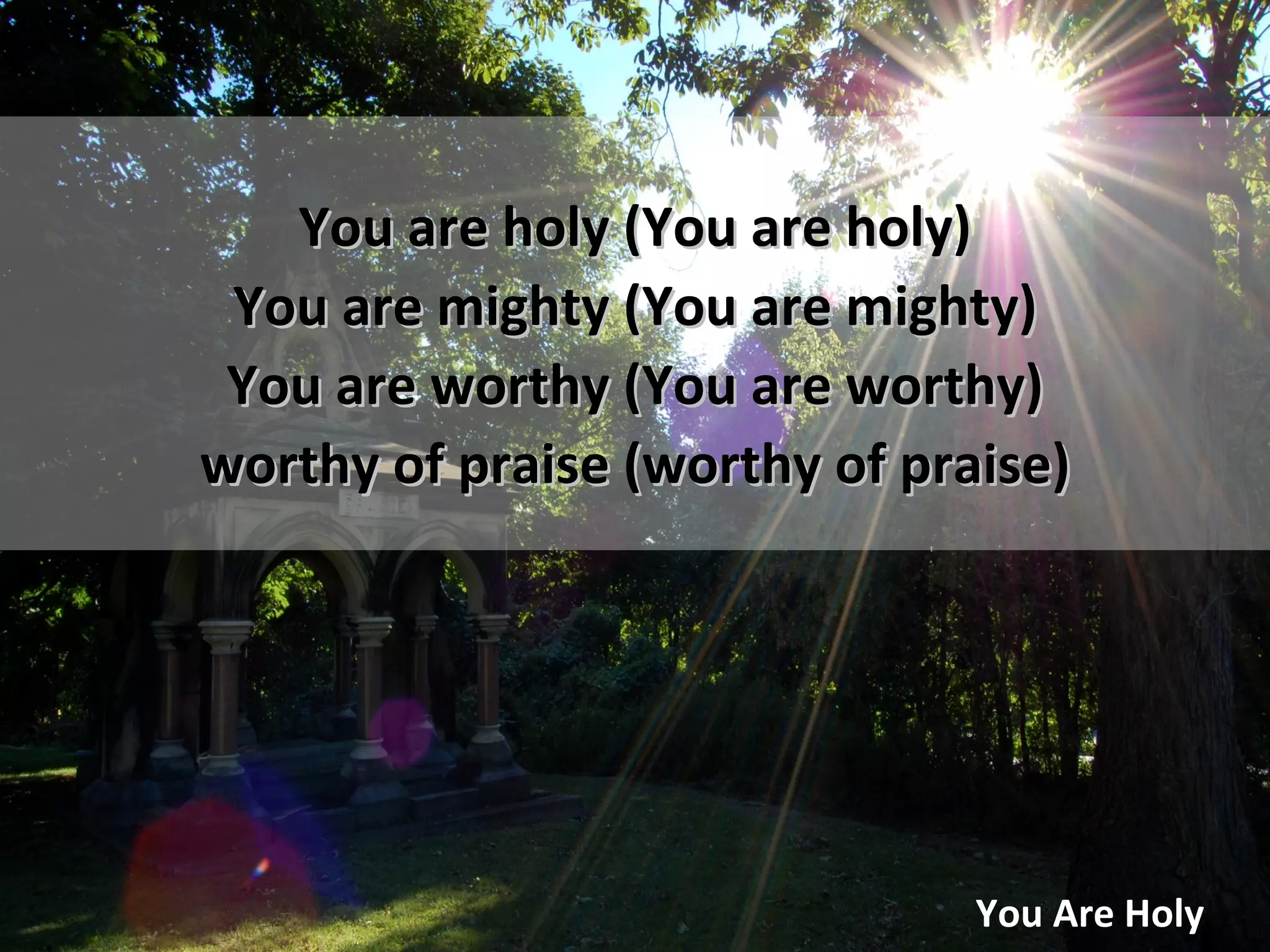 You Are Holy (Prince Of Peace) | PPT