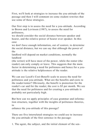 You-Attitude A Linguistic PerspectiveLllita RodmanThe Uni.docx