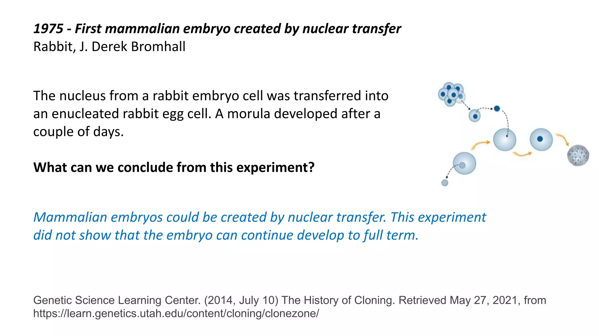 Cloning in mammals: Dolly the sheep | PPTX