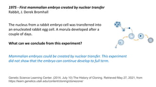 Cloning in mammals: Dolly the sheep | PPTX