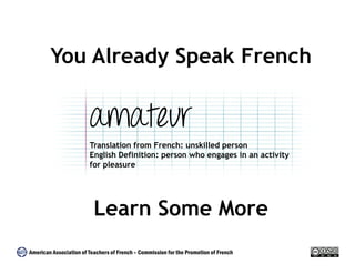 You Already Speak French | PDF