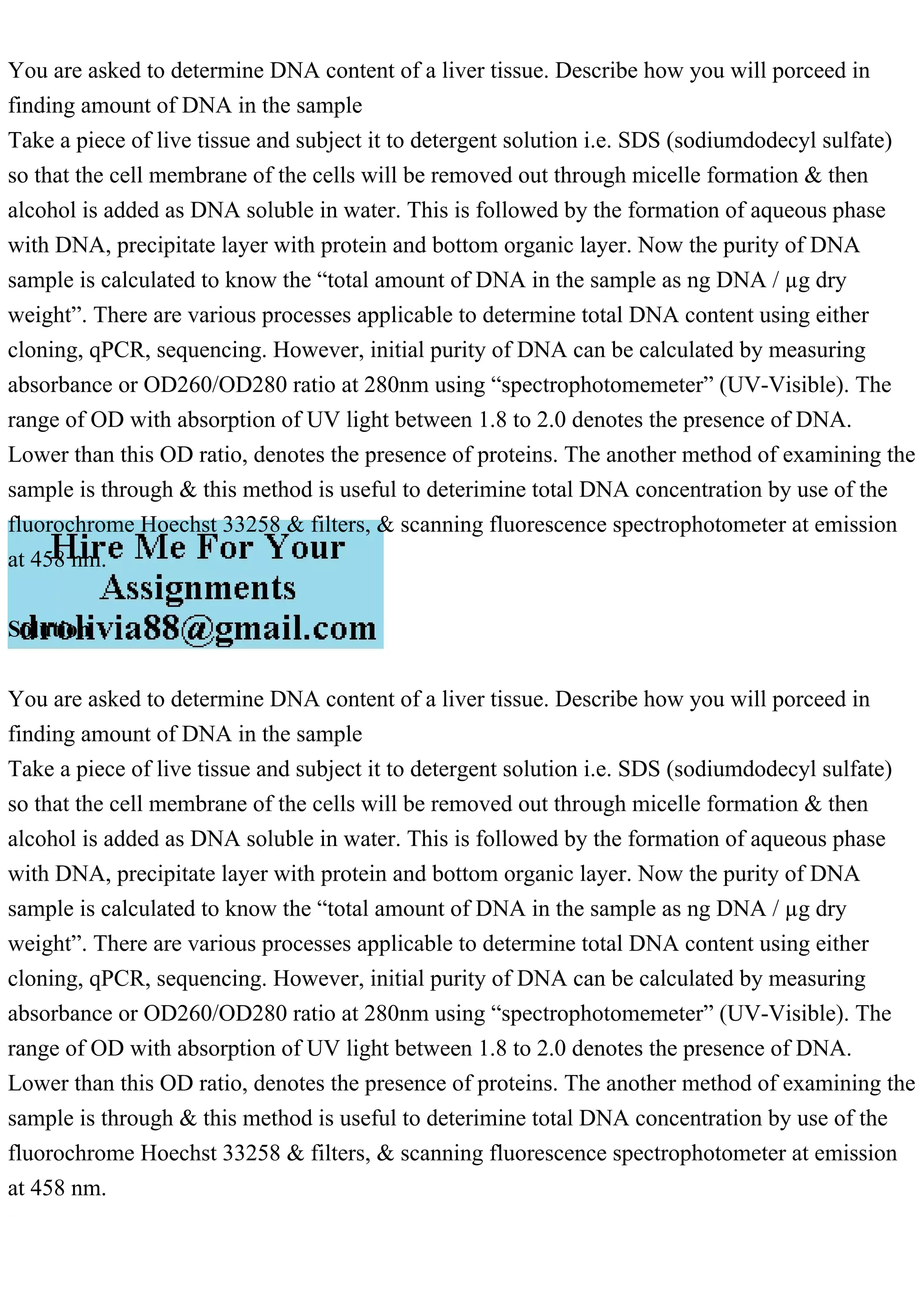 You are asked to determine DNA content of a liver tissue. Describe h.pdf