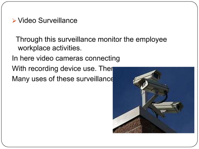 Workplace Surveillance | PPTX