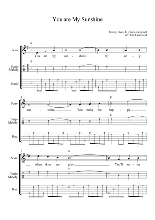 You Are My Sunshine Sheet Music