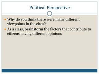 You are Political | PPTX | Politics