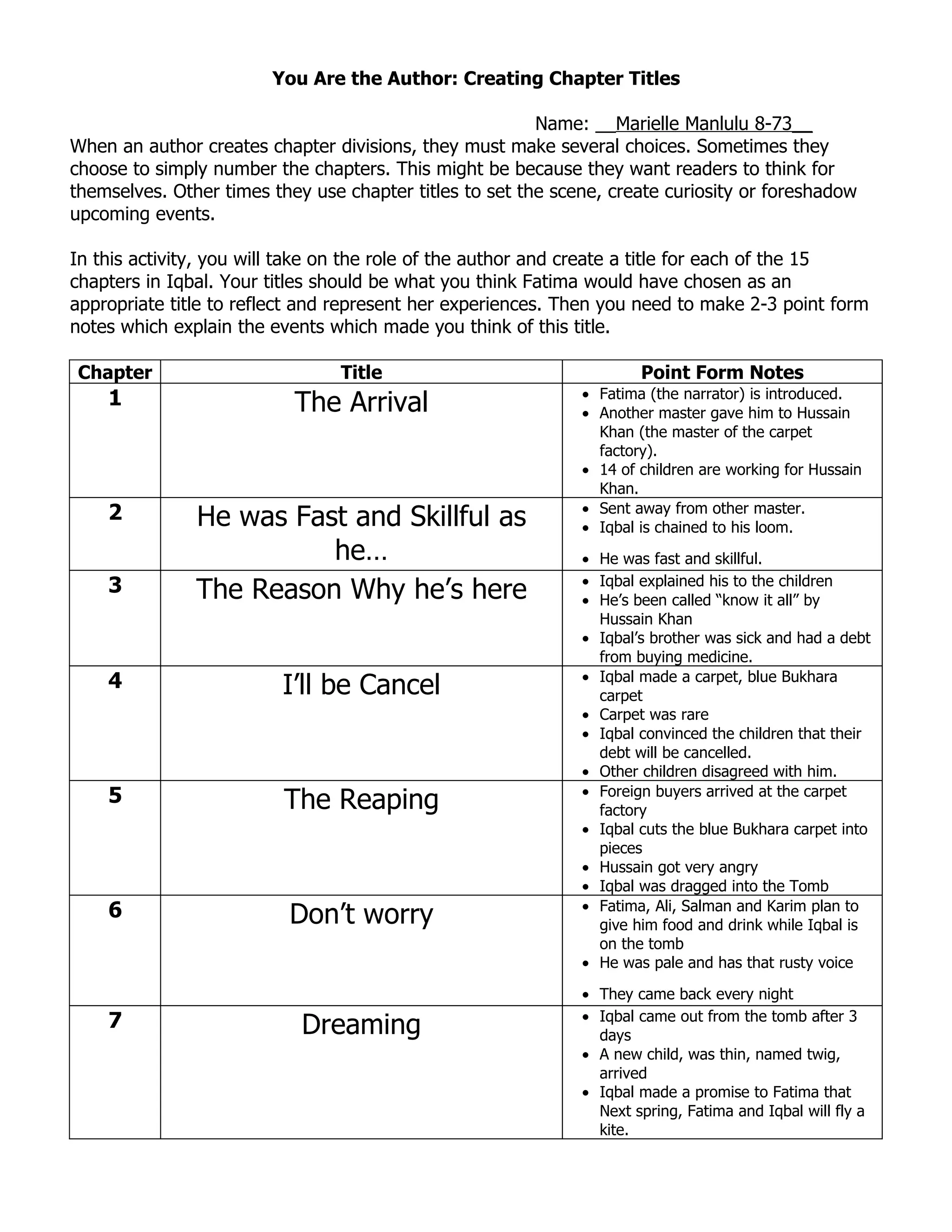 marielle You are the author template kr | PDF