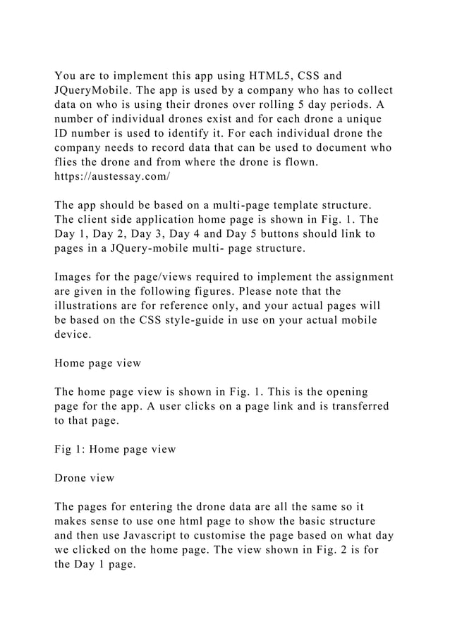 You Are To Implement This App Using Html5 Css And Jquerymobile Thedocx 8529