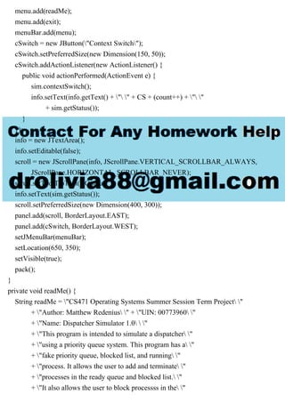 You are to simulate a dispatcher using a priority queue system in C+.pdf