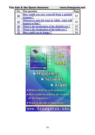 You ask & the quran answers | PDF