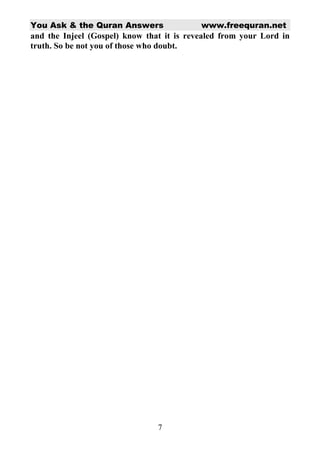 You ask & the quran answers | PDF