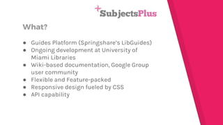 You Can Be an Open Source Library | PPT