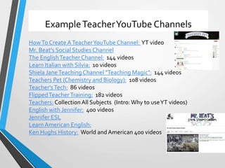 You Can Create Your Own Teacher YouTube Channel 2017 | PPT