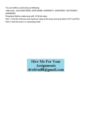 You can define a word array as following data array word.pdf