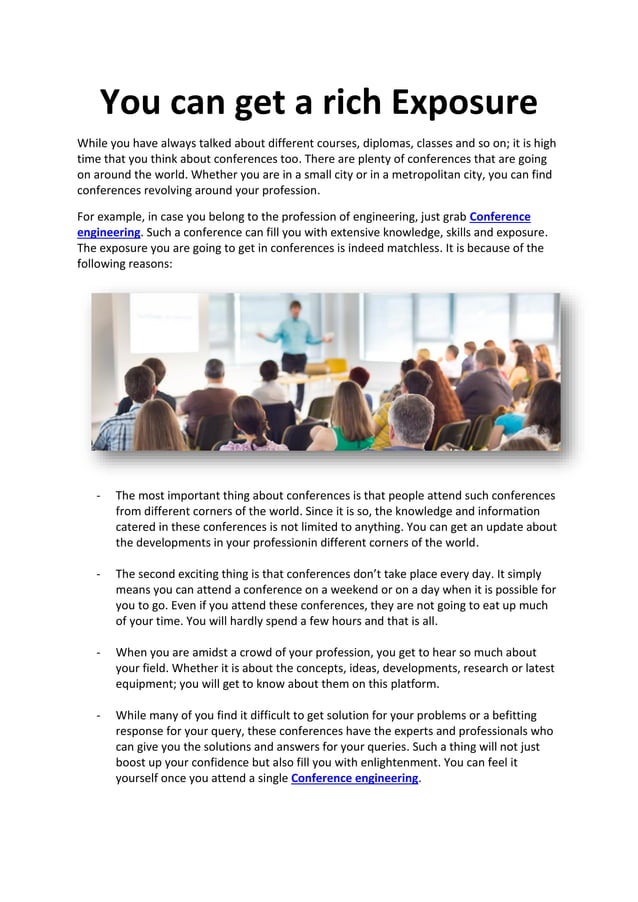 You can get a rich exposure | PDF