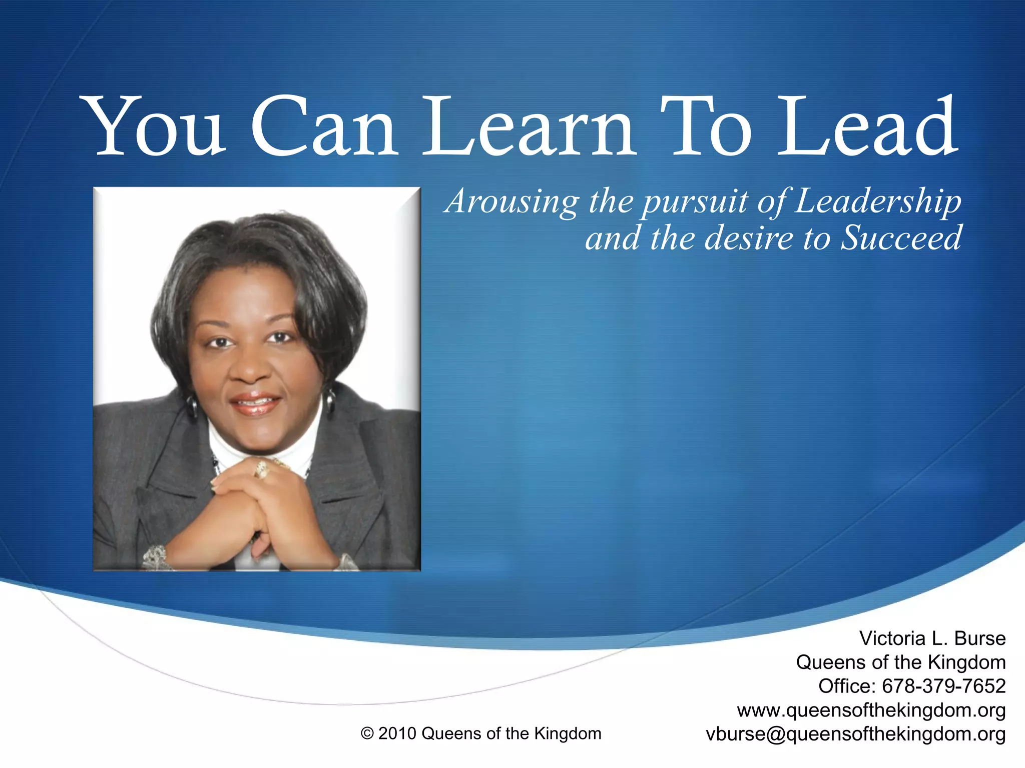 You can learn to Lead | PPT