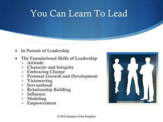 You can learn to Lead | PPT