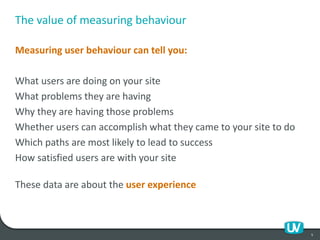You can't manage what you can't measure - User Vision Breakfast Briefing | PDF