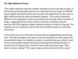 You can't sing with abs!!! aka weight loss and singing | PPTX | Fitness ...