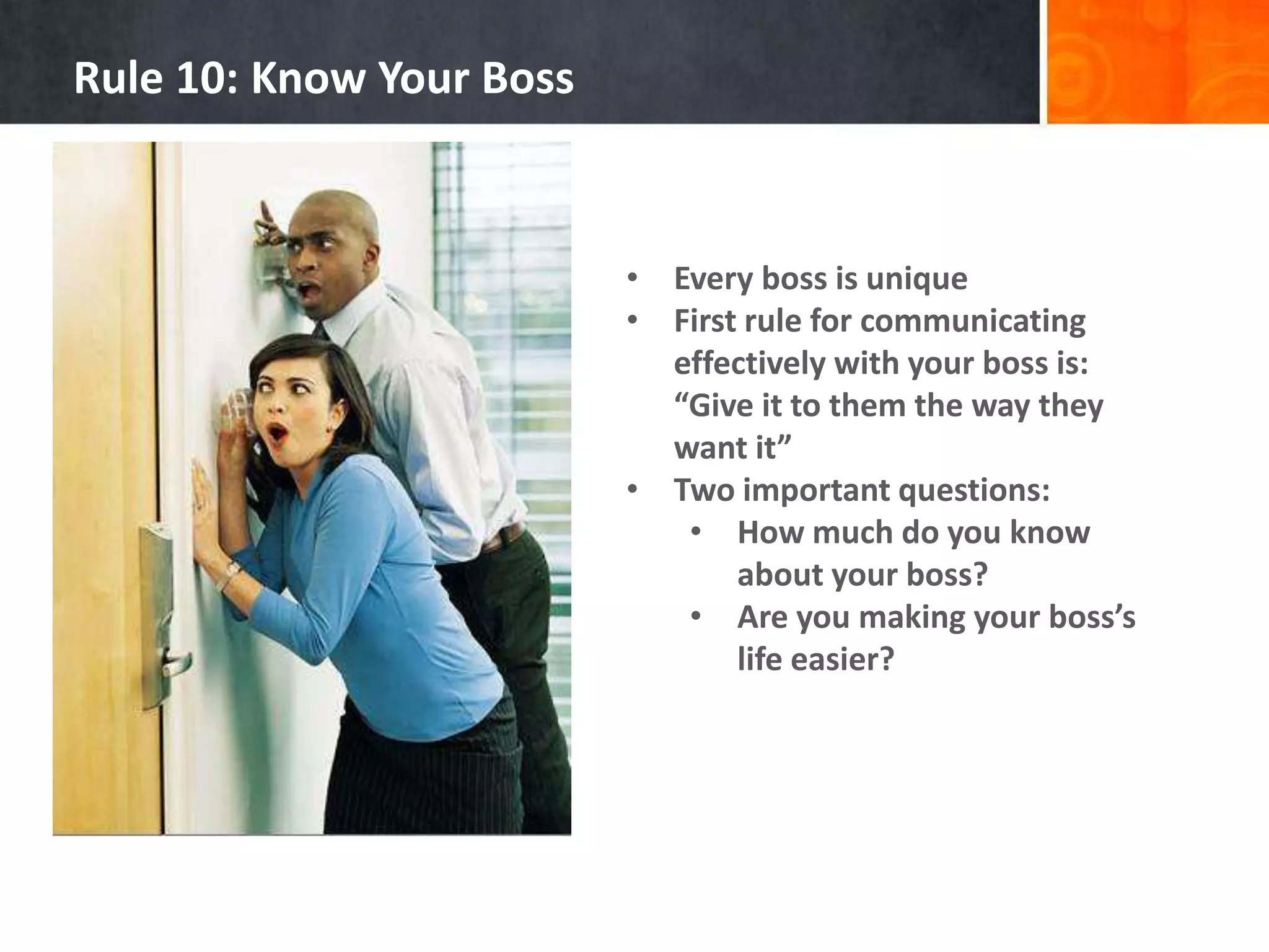 You cannot win a fight with your Boss | PPTX
