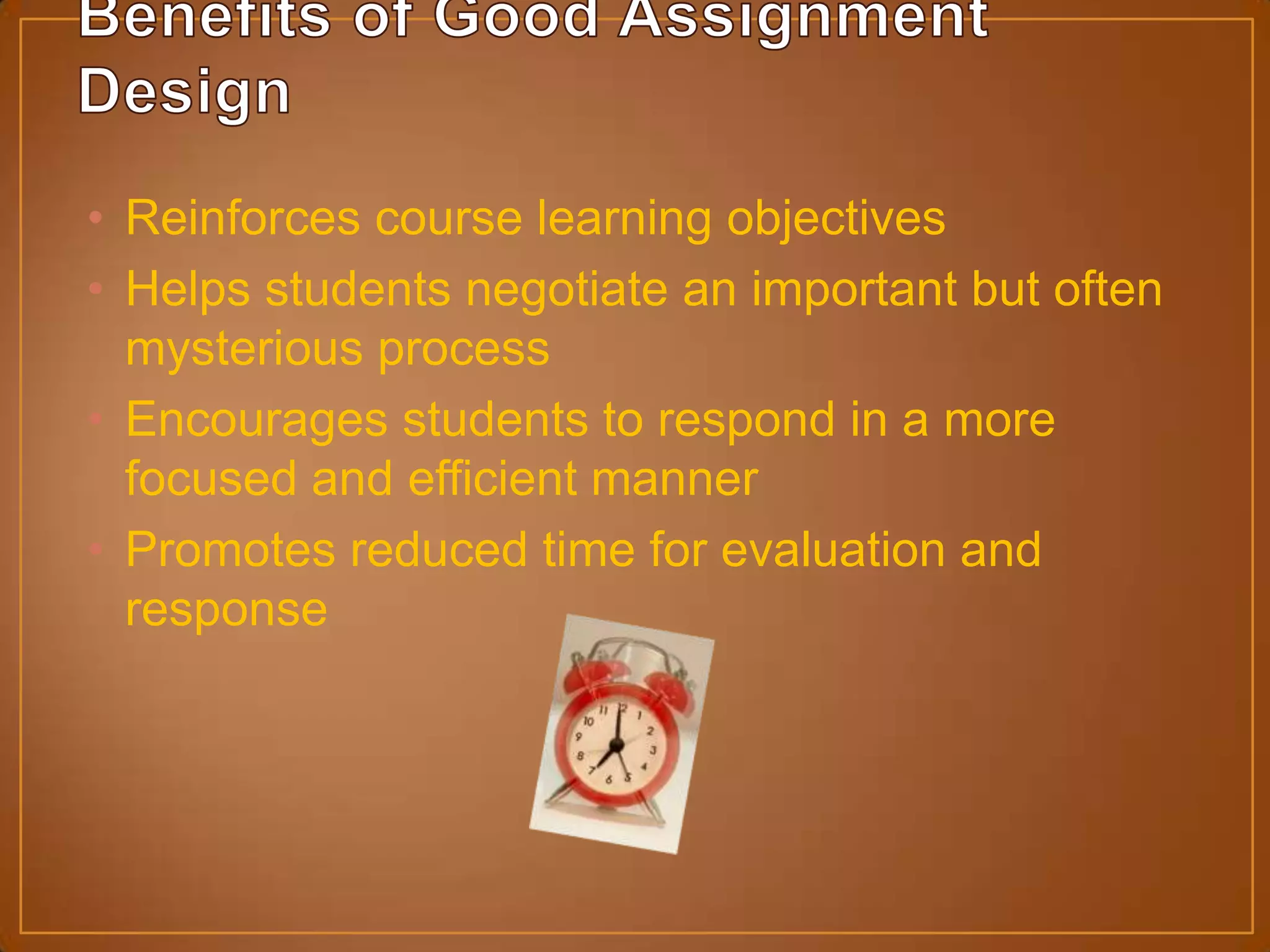 You Get What You Give: Designing Effective Writing Assignments | PPTX