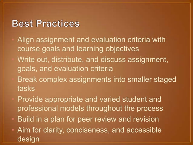 You Get What You Give: Designing Effective Writing Assignments | PPTX