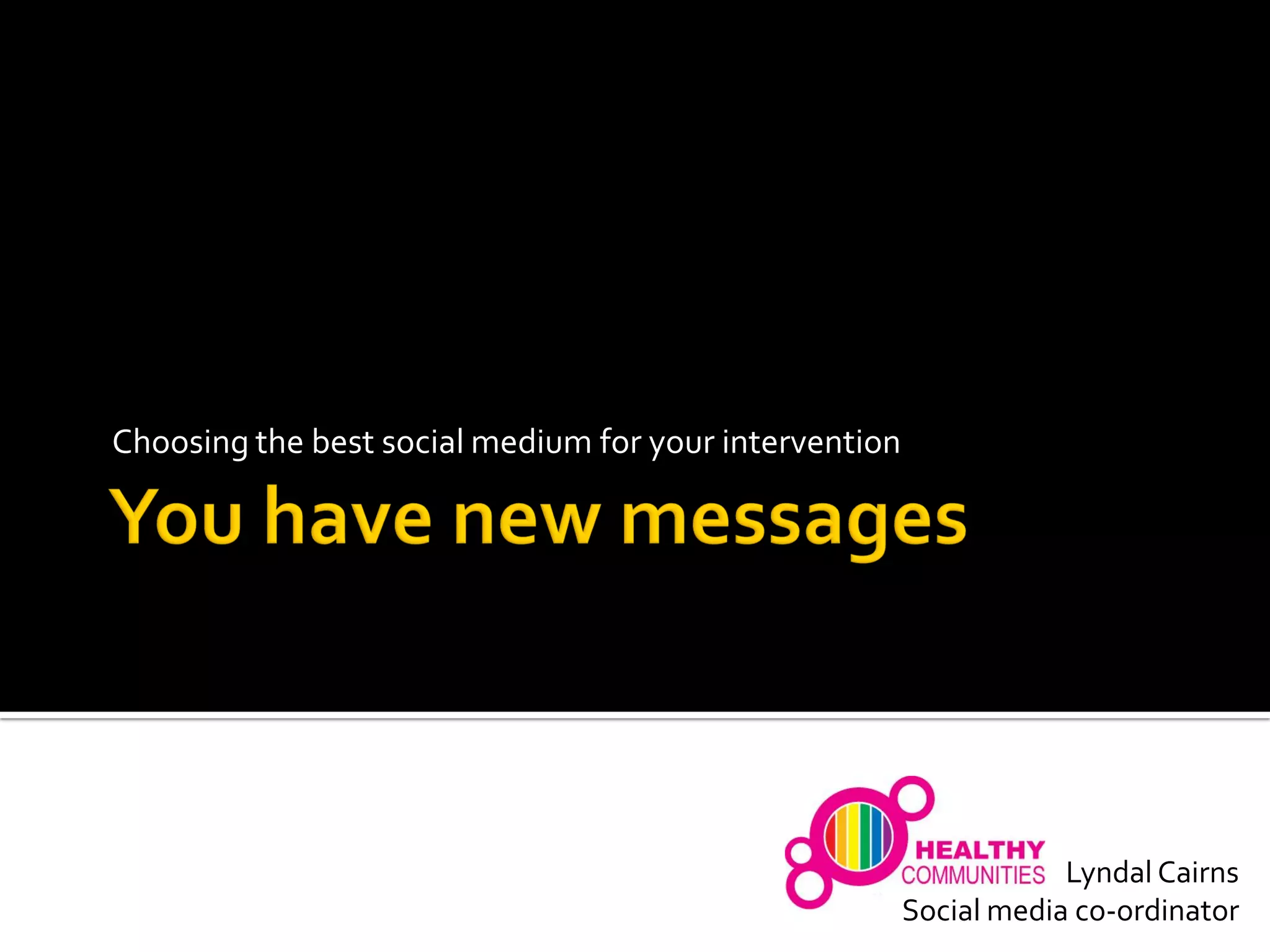 You have new messages: How to plan health promotion messages in social ...