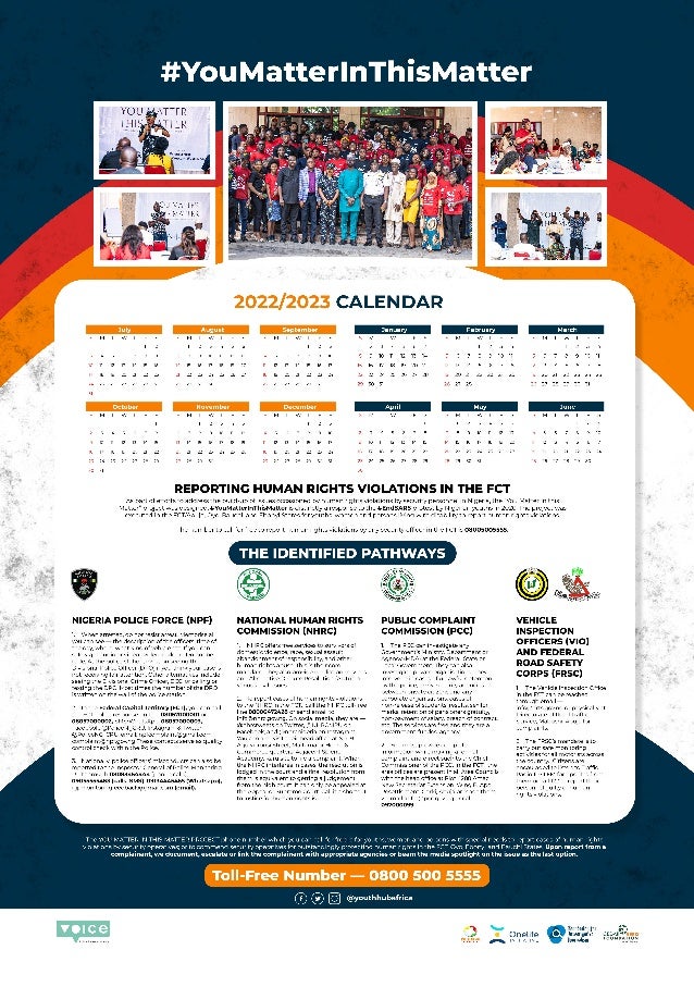 #YouMatterInThisMatter Calendar | PDF