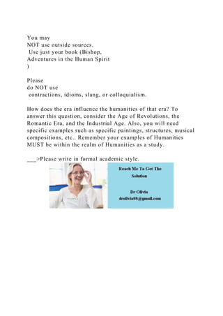 You may NOT use outside sources. Use just your book (Bishop, A.docx