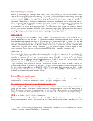 You most probably dont need rman catalog database white paper | PDF