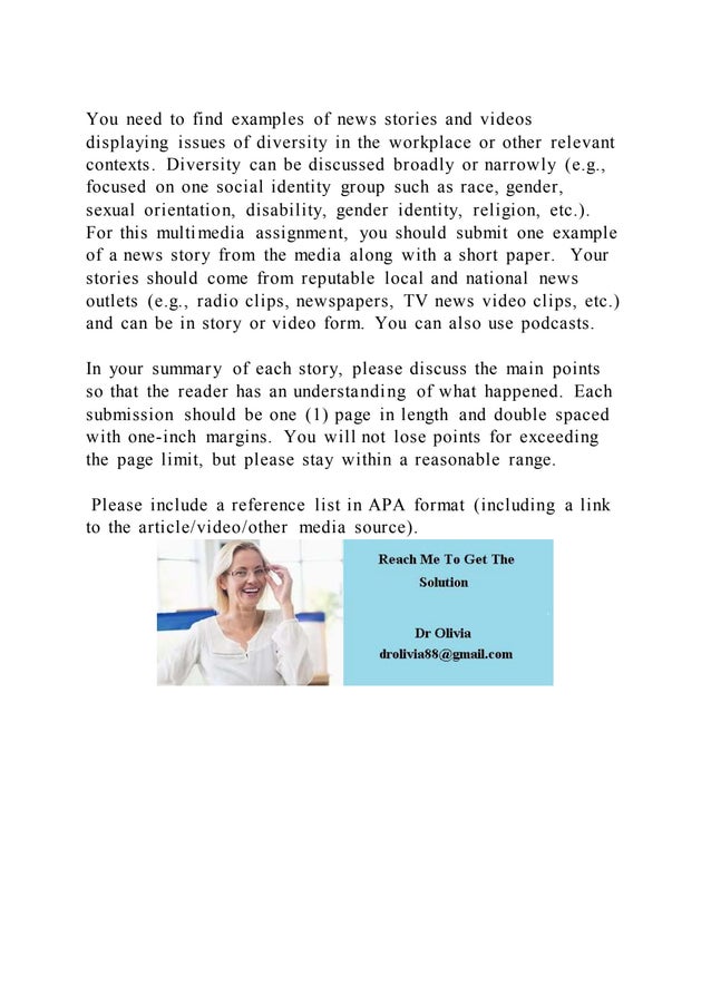 You need to find examples of news stories and videos displaying issu | PDF