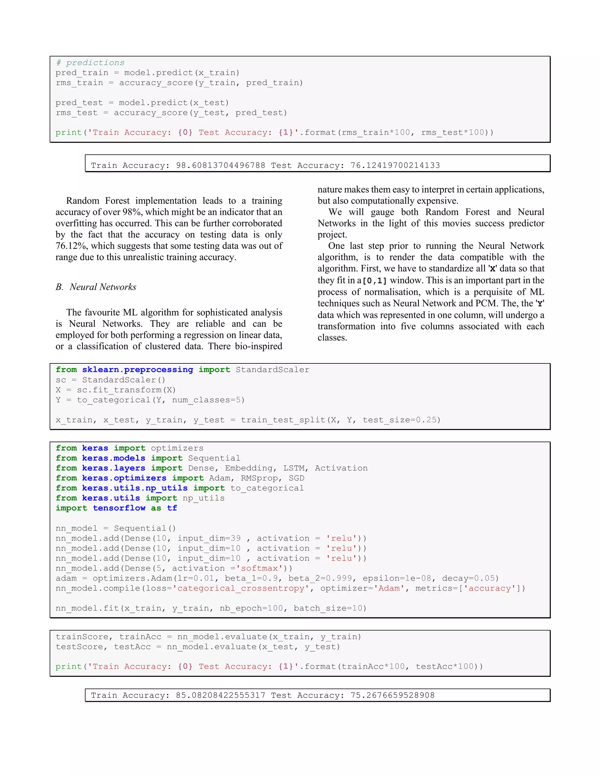 Building a Movie Success Predictor | PDF