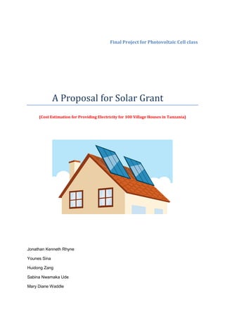 Younes Sina, Jonathan Rhyne ,Sabina Ude, Huidong Zang, Mary Waddle ,A ...