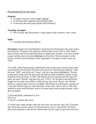 Lesson plans, class 1 | PDF