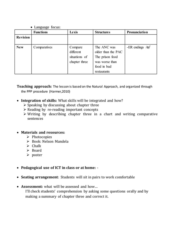 lesson plans, class 7 | PDF