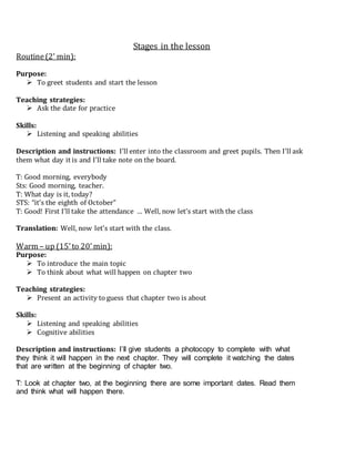 lesson plans, class 4 | PDF