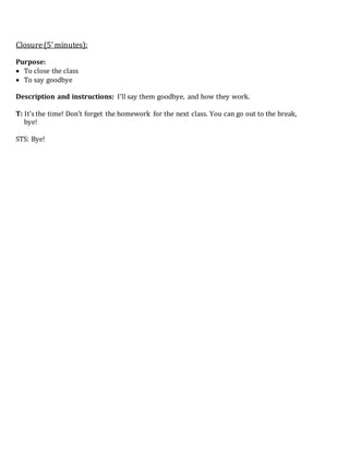 lesson plans, class 4 | PDF