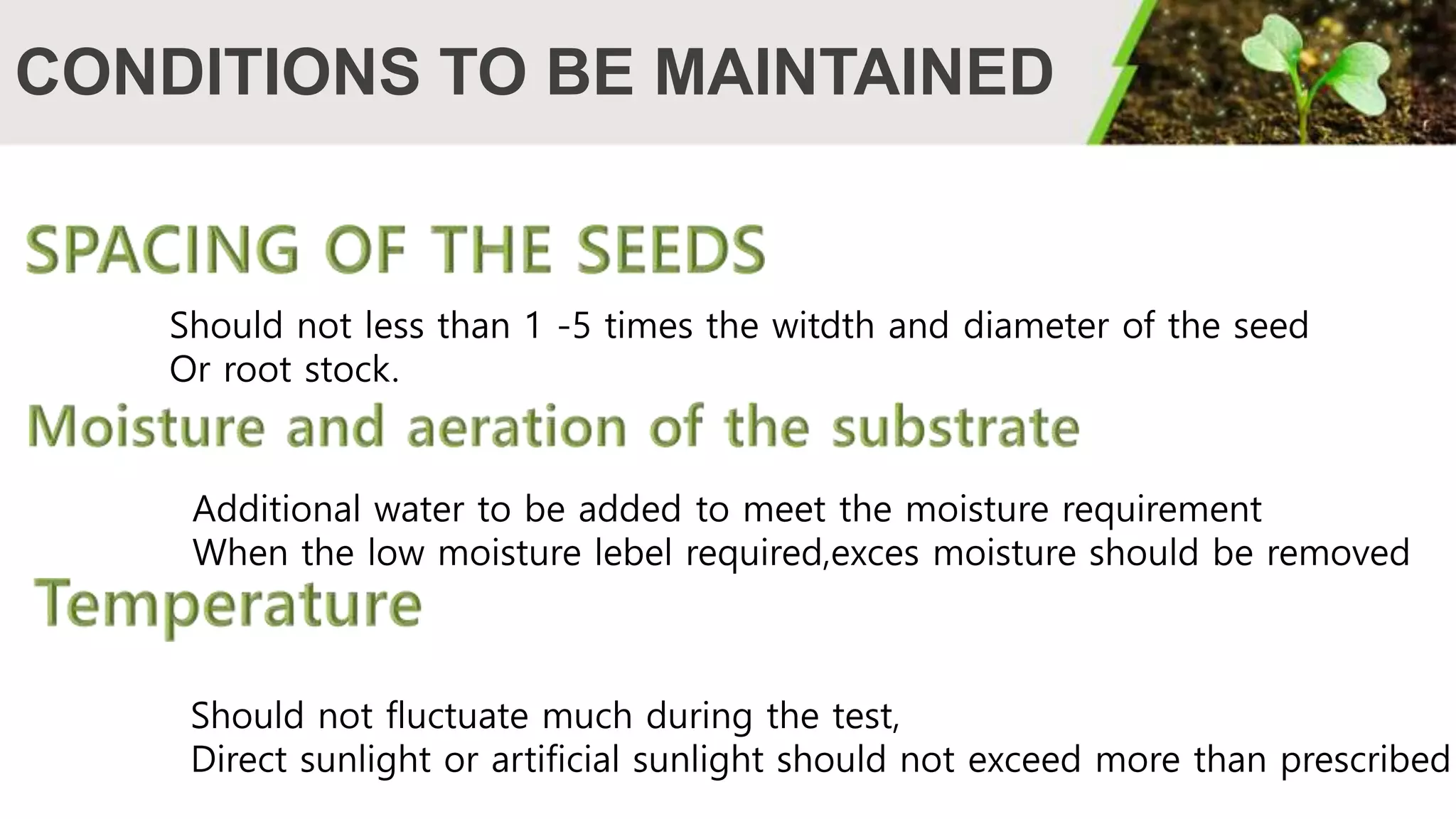 Testing for seed germination | PPTX