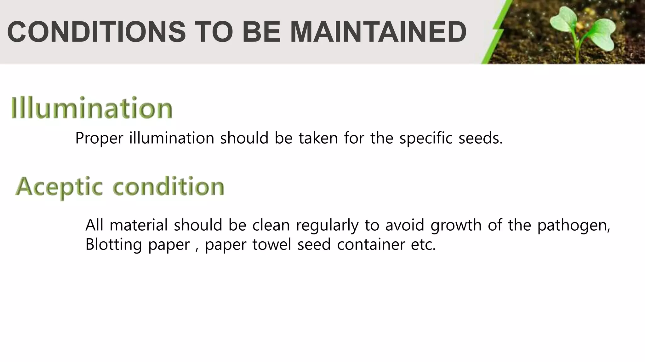 Testing for seed germination | PPTX