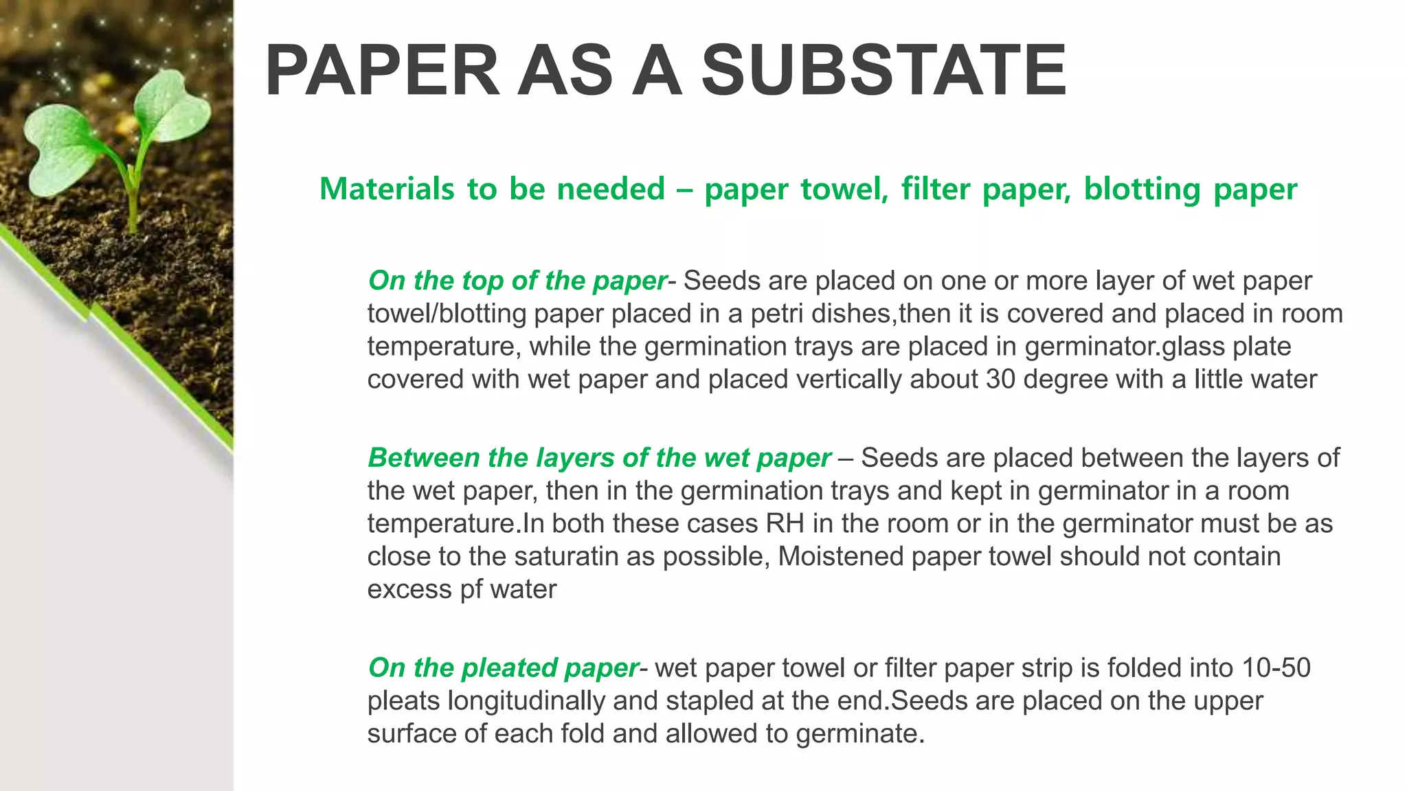 Testing for seed germination | PPTX