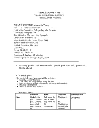 Lesson plans, class 2 | PDF