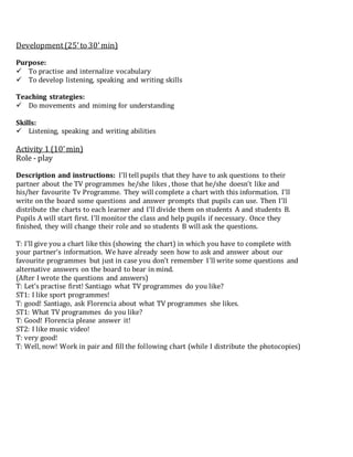 Lesson plans, class 2 | PDF