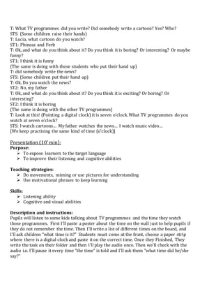 Lesson plans, class 2 | PDF