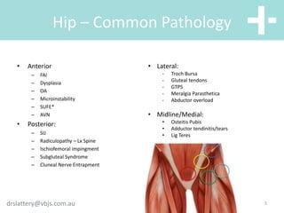 Young adult hip evaluation + conditions | PPTX