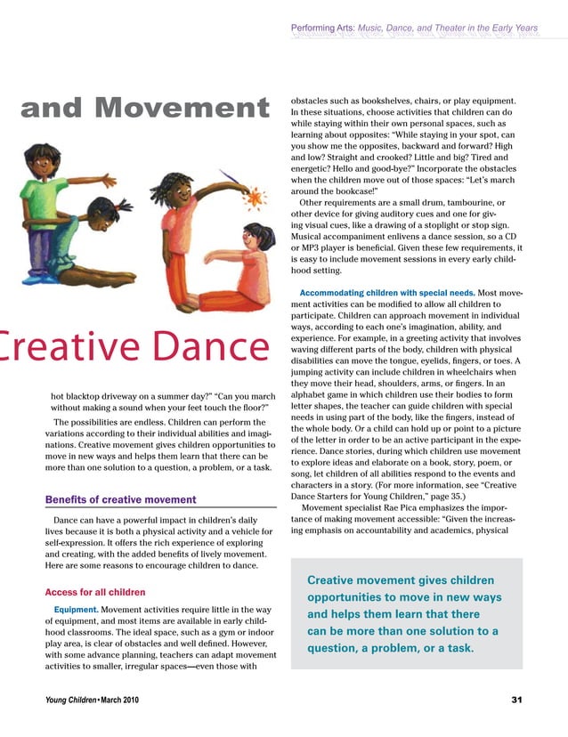 Young children and movement the power of creative dance | PDF