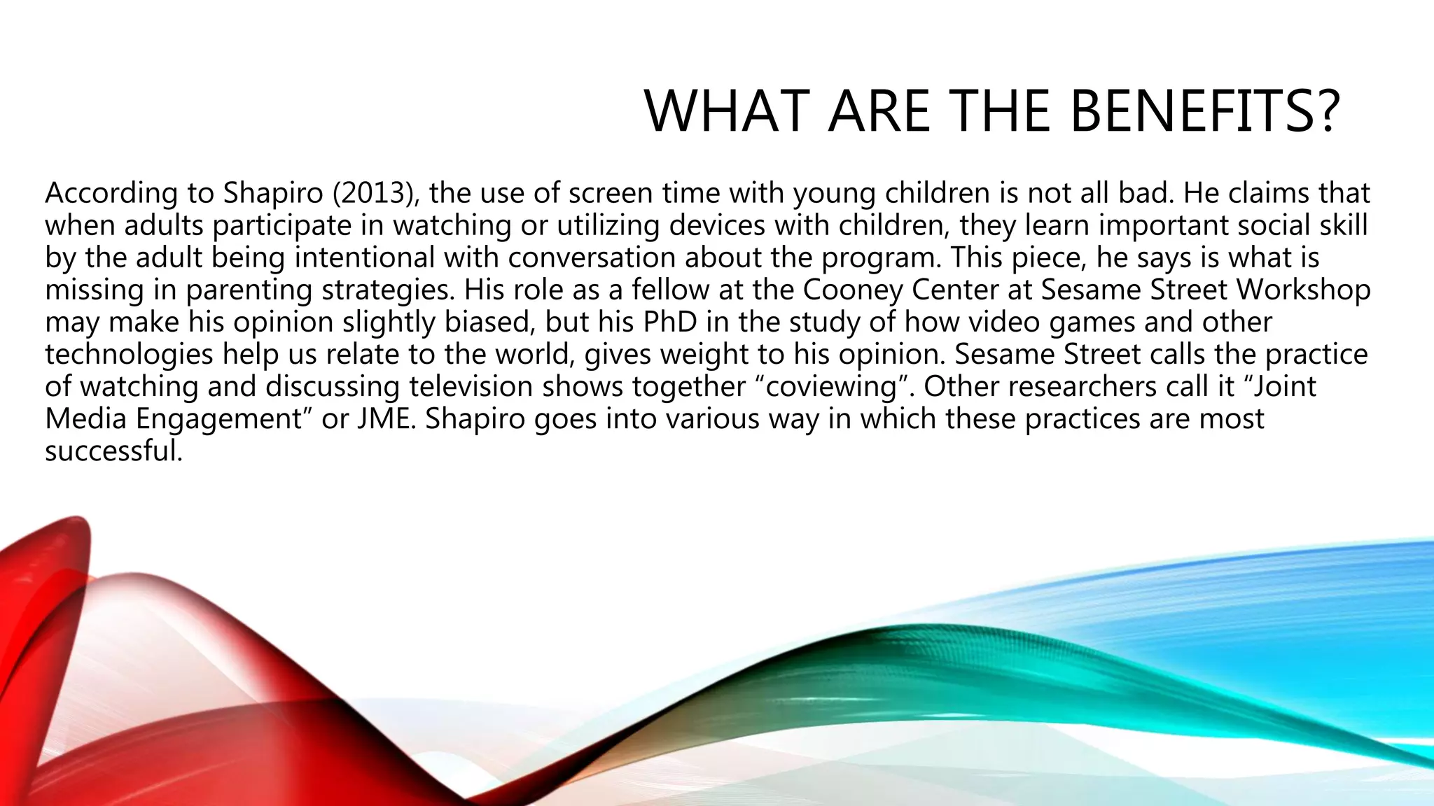 Young children and screen time | PPTX