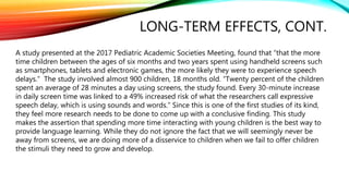 Young children and screen time | PPTX