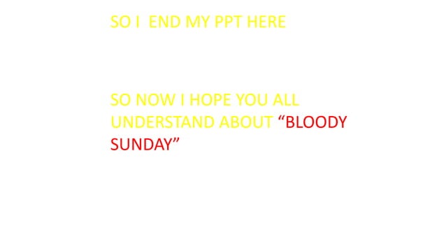 presentation on bloody sunday | PPTX