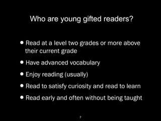 Young gifted readers + common core | PPT
