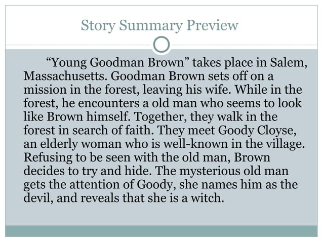 Young Goodman Brown 3 | PPT